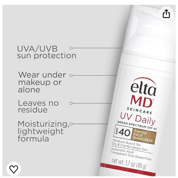 EltaMD | Skincare | New Elta Md Uv Daily Tinted Face Sunscreen Spf 4 Transparent Zinc Oxide ...